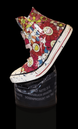 Manzoni Red Murakami Converse - Black Jar - Angelo Accardi - EDEN Gallery