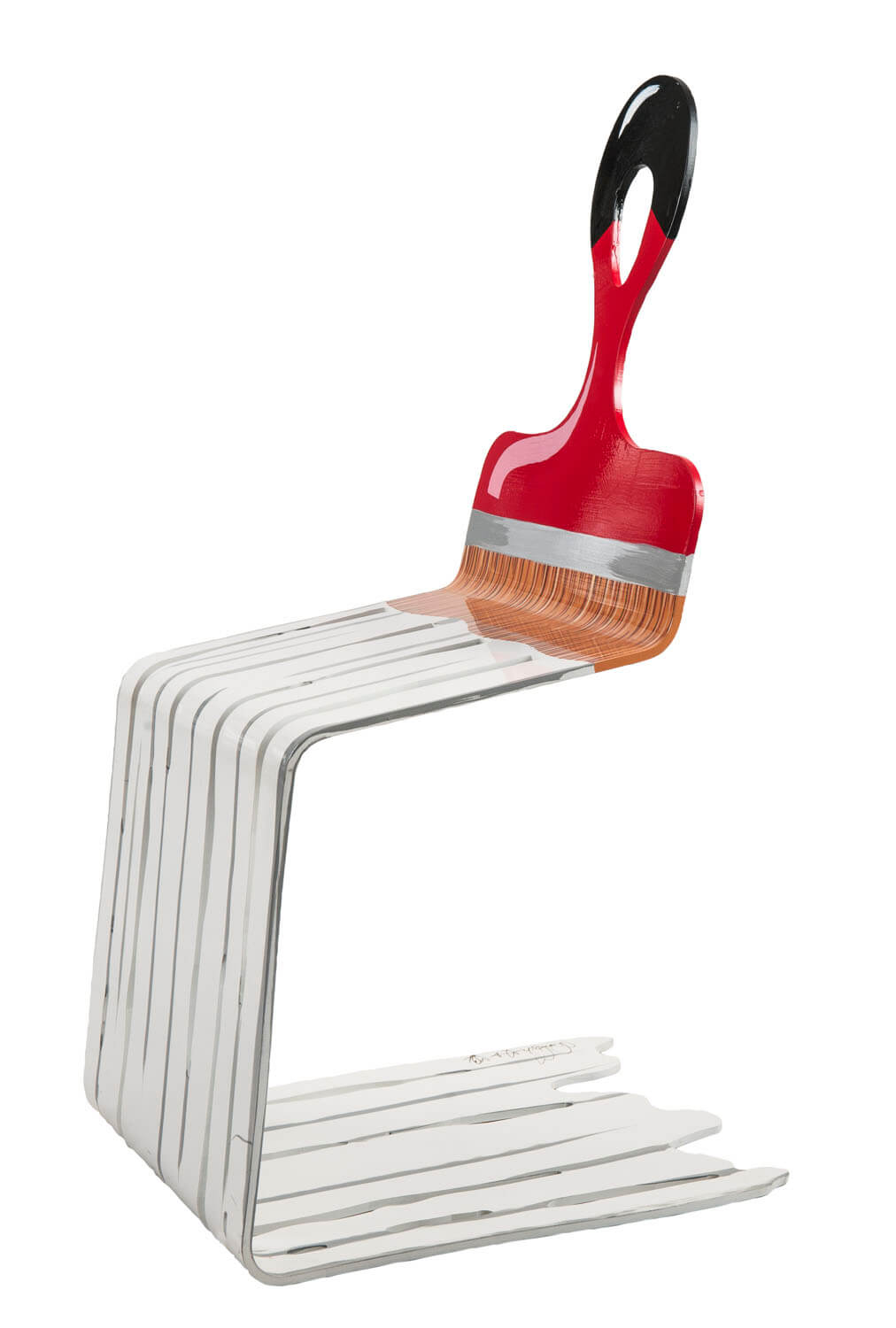 Grab a Chair (White-Bold Red) - David Kracov - Eden House of Art