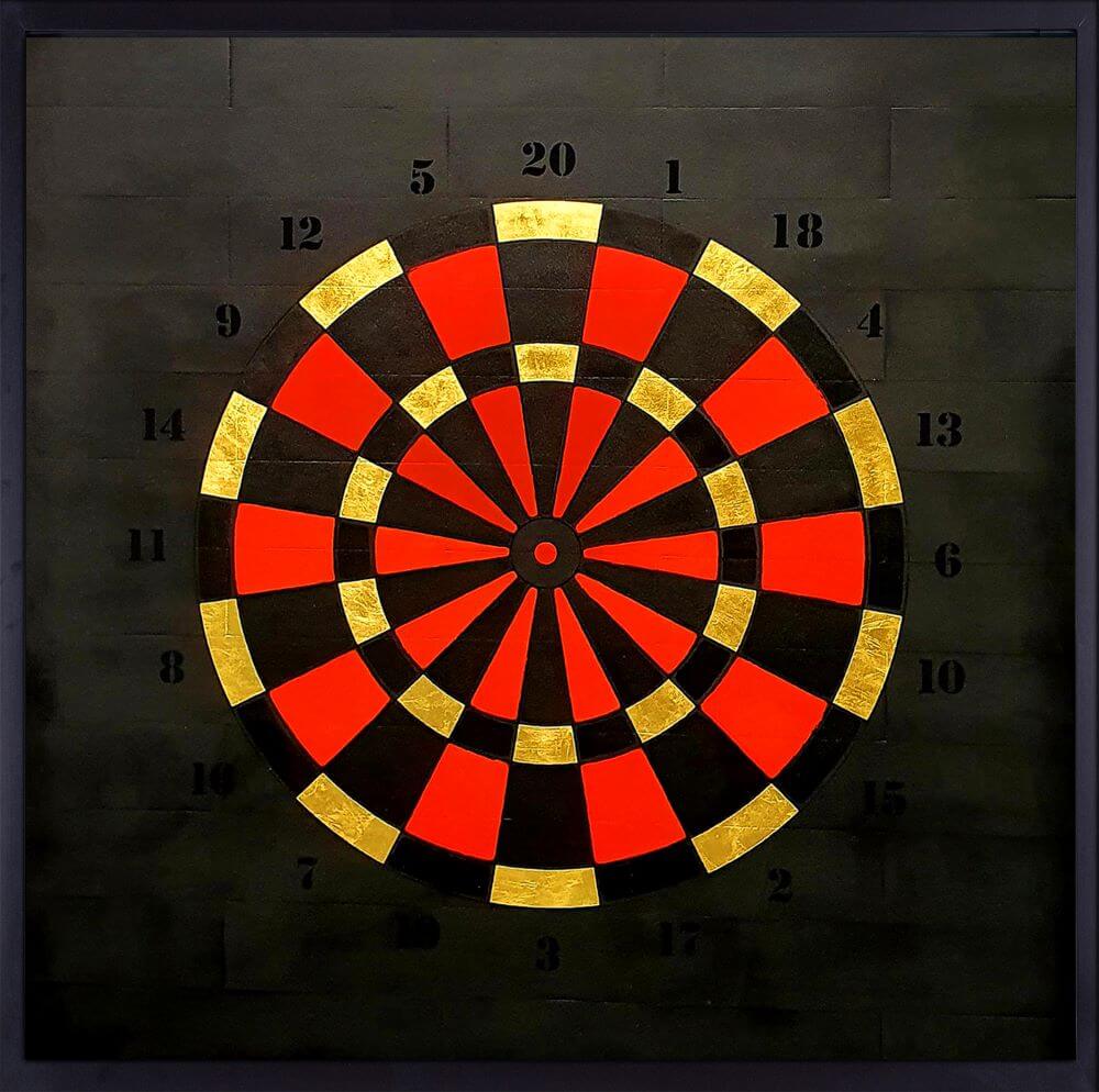 Target Red 24K Gold & Black - SN - Eden House of Art