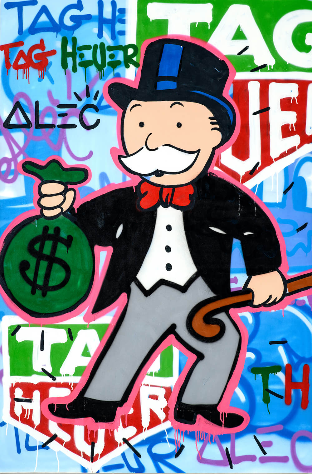 Red and Green Luxury Watch Monopoly - Alec Monopoly - Eden House of Art