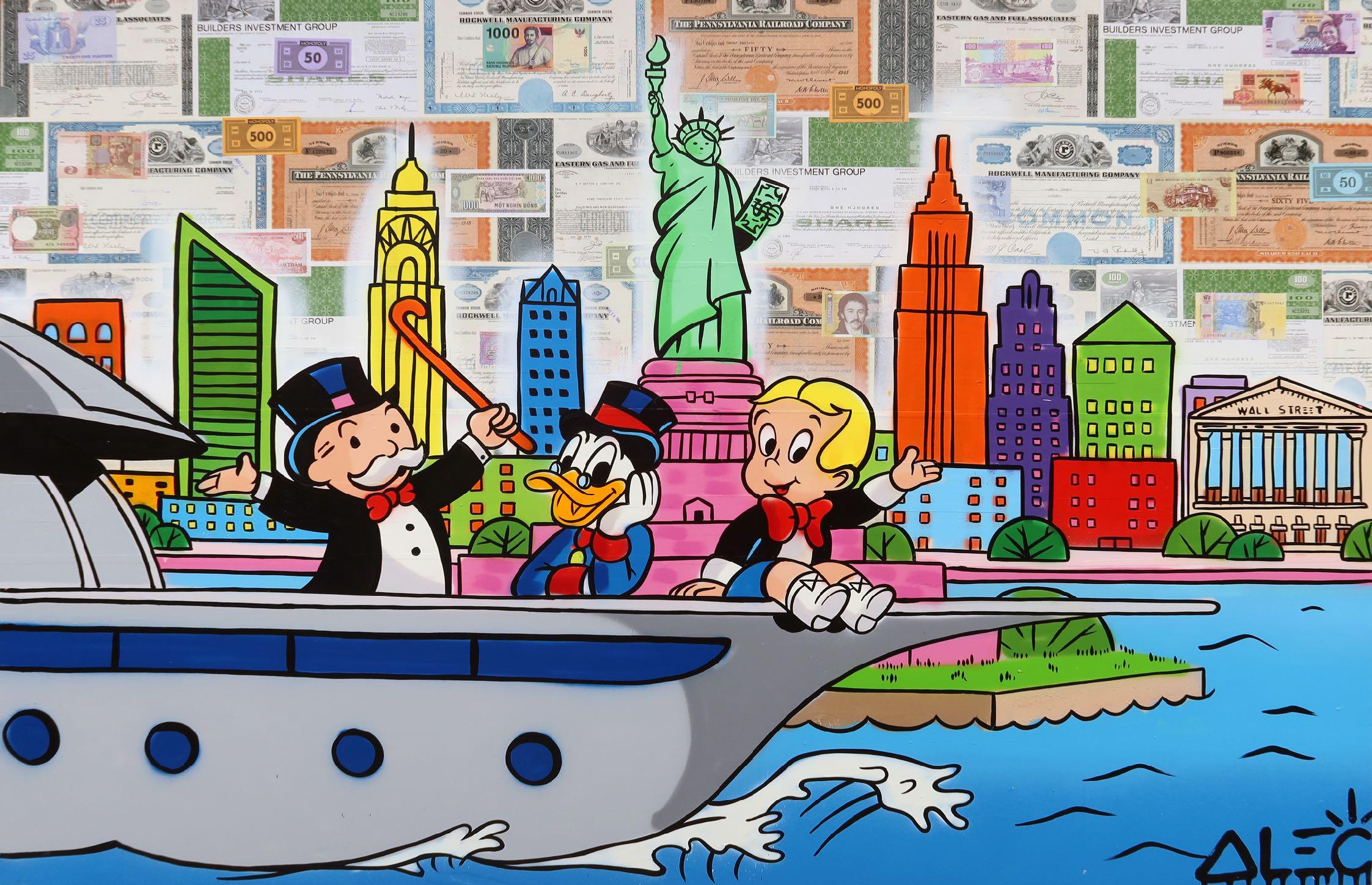Team Yacht Cruising Past NYC Alec Monopoly EDEN Gallery Team Yacht Cruising Past NYC Alec Monopoly EDEN Gallery