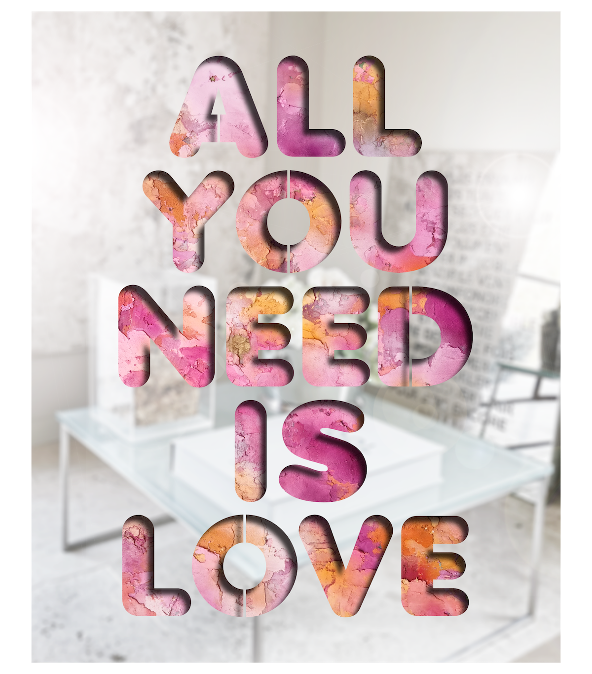 All You Need Is Love - Precious Pink Vertical - Joseph - Eden House of Art