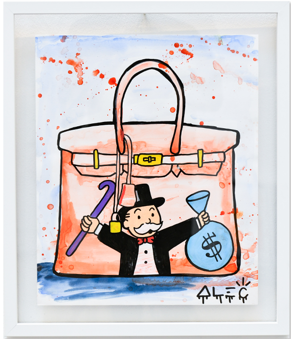 Monopoly Cane and $ Bag Red Bag Paper - Watercolor - Alec Monopoly ...