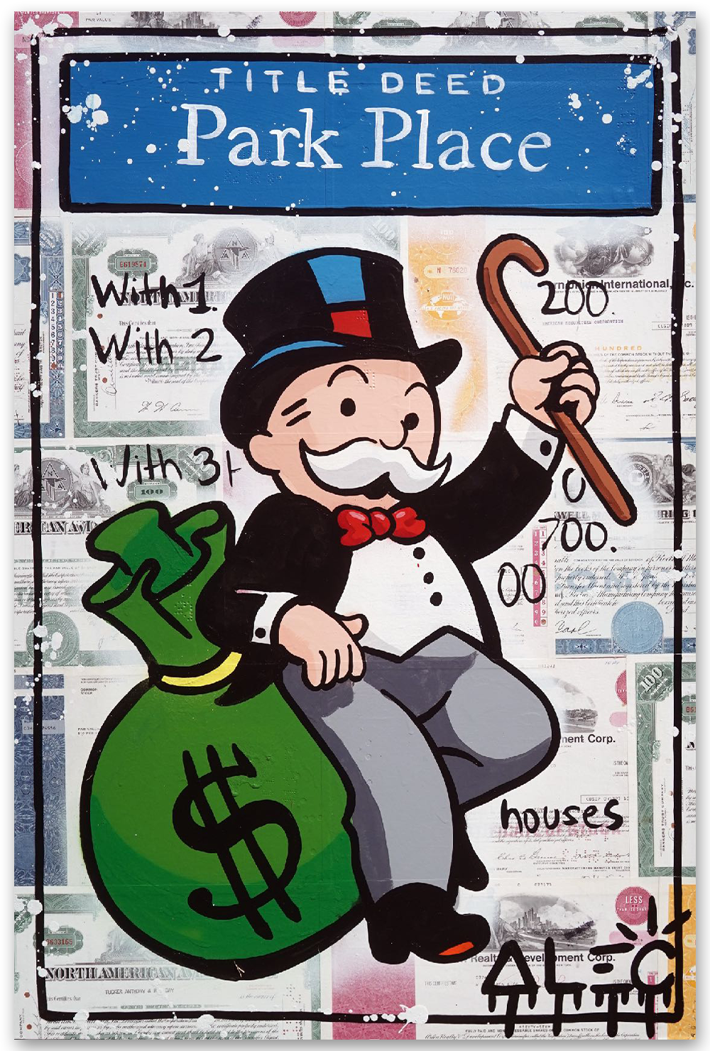 Monopoly Gray Cane Up on Big $ Bag Park Place - Alec Monopoly - Eden ...