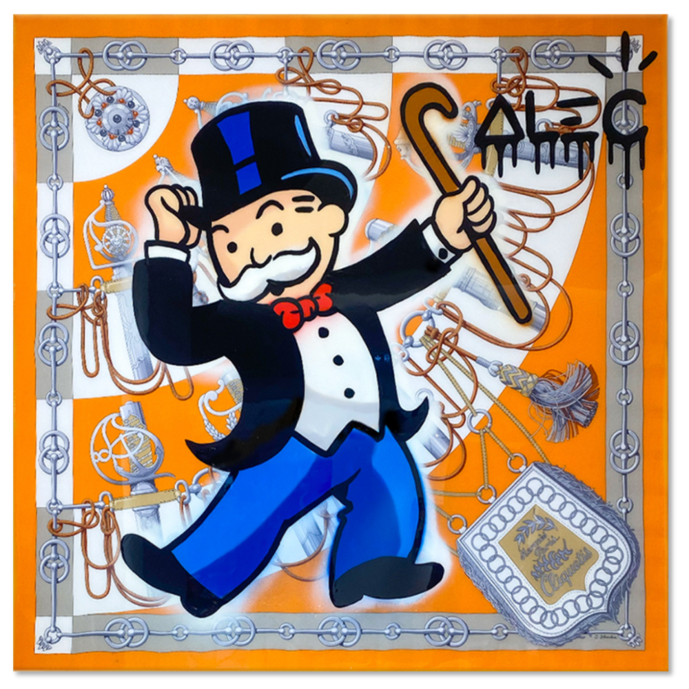 Monopoly with Cane Up Orange Brand Scarf - Alec Monopoly - Eden House ...